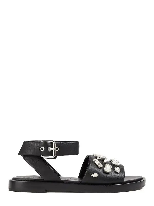 3.1 Phillip Lim Nadine Crystal-embellished Leather Sandals - Black