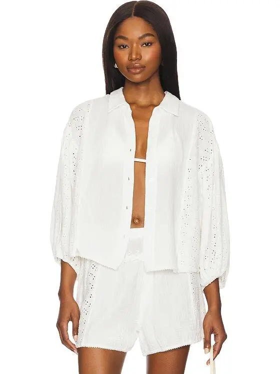 Free People X Intimately Fp Full Bloom Shirt - Ivory