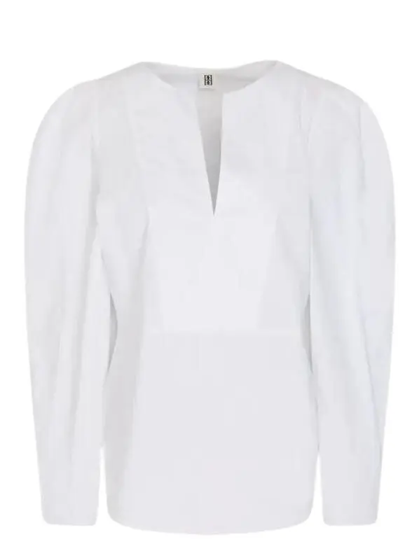 BY MALENE BIRGER Emely Cotton-poplin Blouse - White