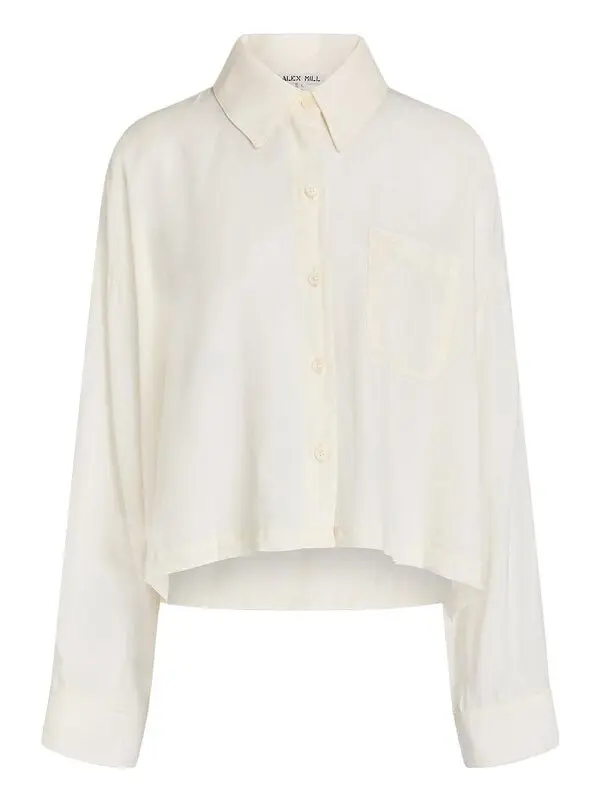 ALEX MILL Gemma Cropped Shirt - Ivory