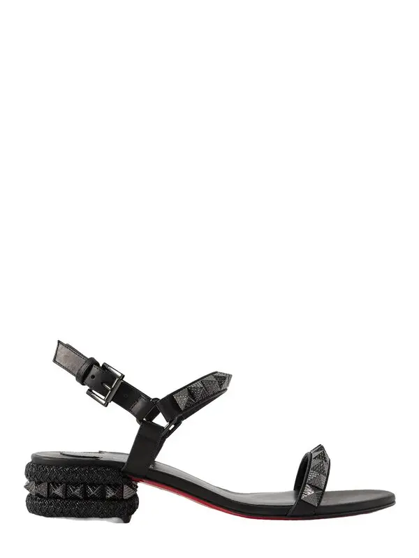 CHRISTIAN LOUBOUTIN Pyrasand 30 Studded Leather Sandals - Black