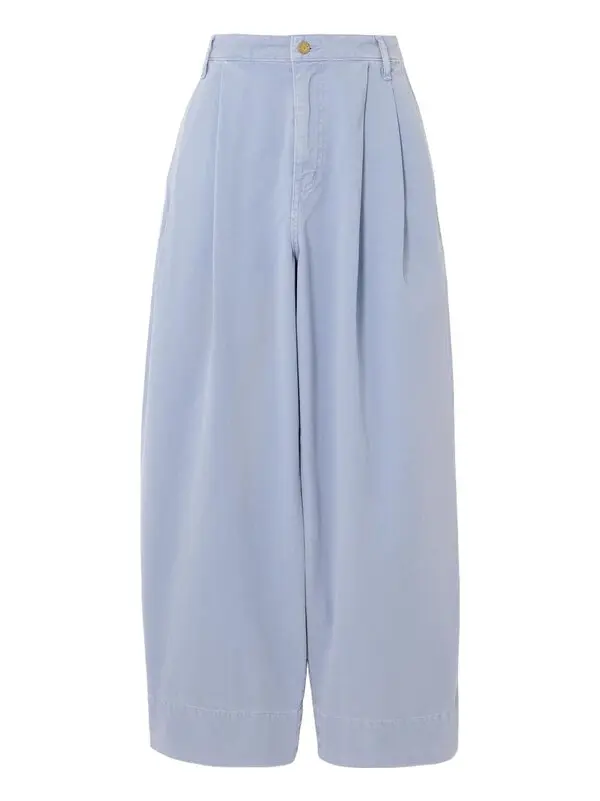 B Sides Martin Pleated Barrel-leg Pants - Blue