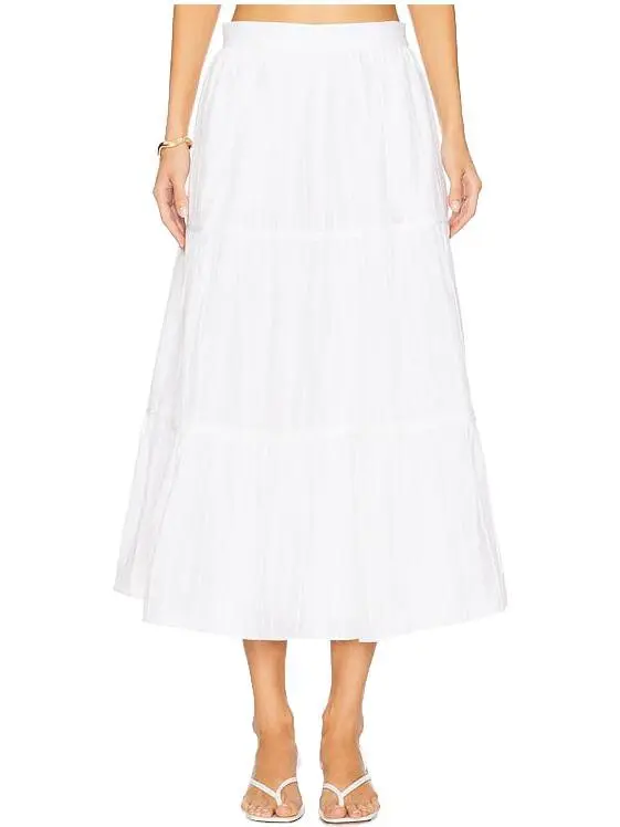 LA LIGNE Tiered Skirt - Ivory