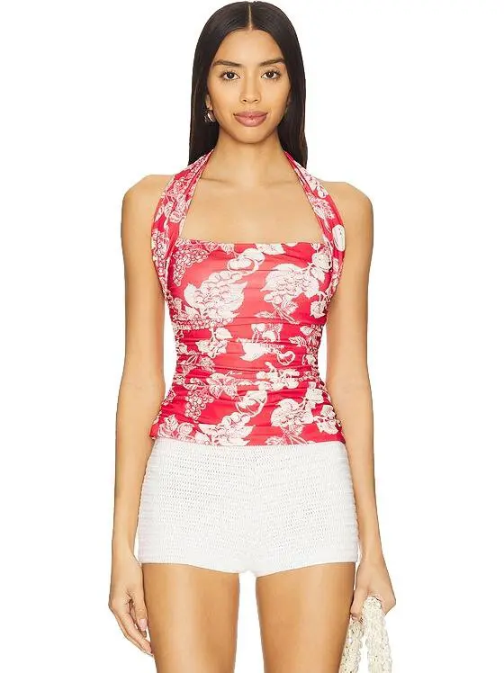 Free People Tommie Knit Top - Red