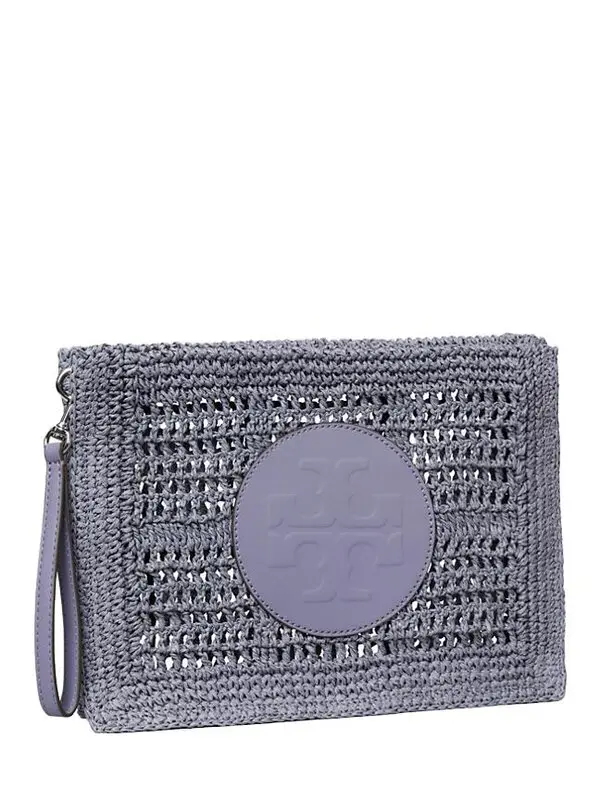 Tory Burch Ella Hand-crocheted Pouch - Gray