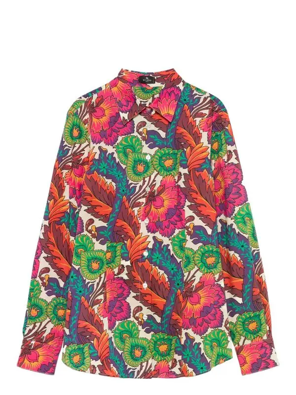 Etro Floral-print Shirt - Red
