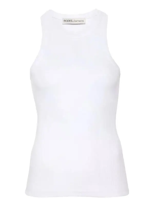 MODES Ribbed Tank Top - White