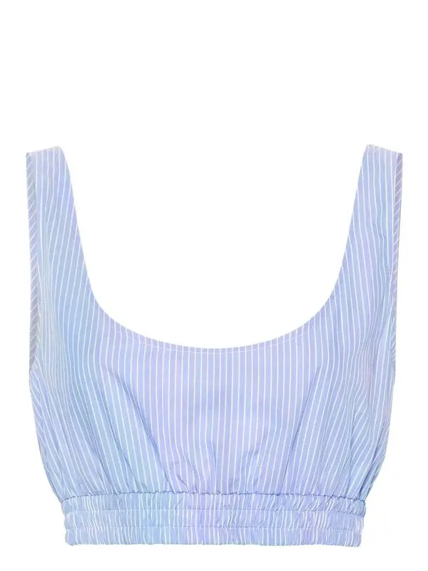 MODES Striped Crop Top - Blue
