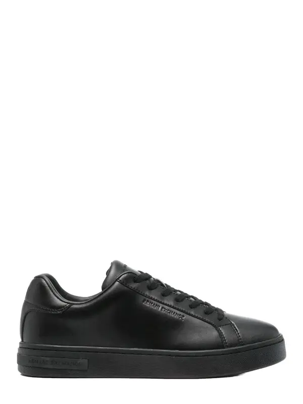 Armani Exchange Leather Sneakers - Black