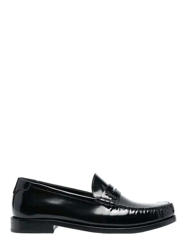 Saint Laurent Le Loafer Penny Slippers - Black