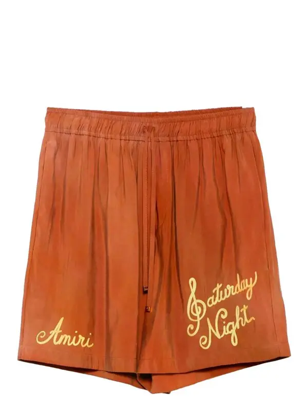 Amiri Saturday Night Shorts - Brown