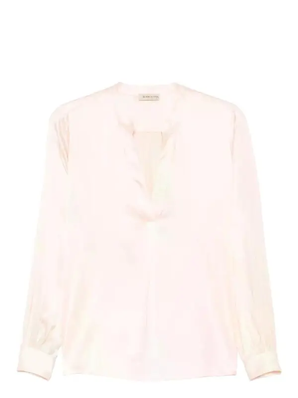 BLANCA VITA Satined Blouse - Pink