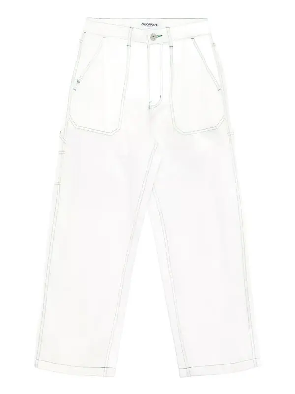 CHOCOOLATE Wide-leg Jeans - White