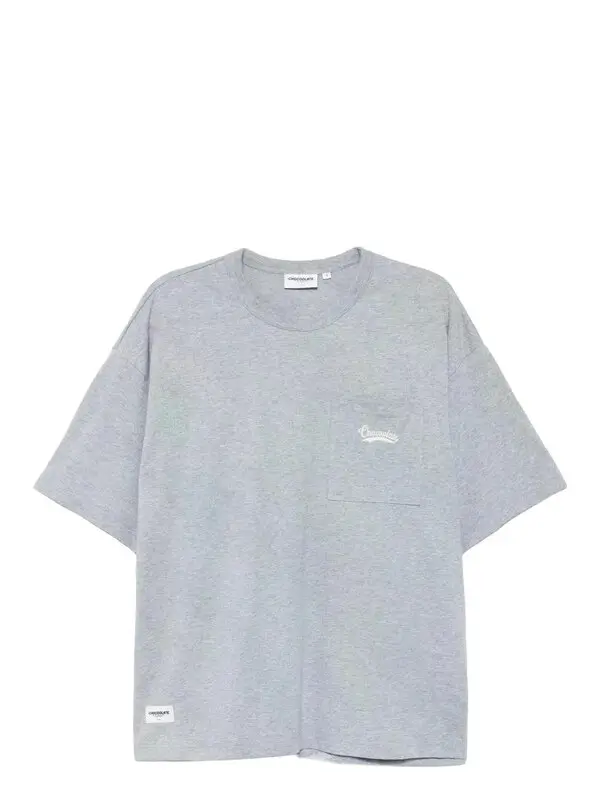 CHOCOOLATE Embroidered Logo T-shirt - Grey