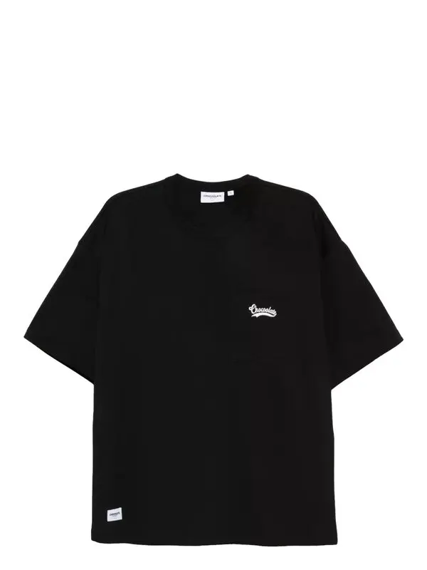 CHOCOOLATE Logo-embroidered T-shirt - Black