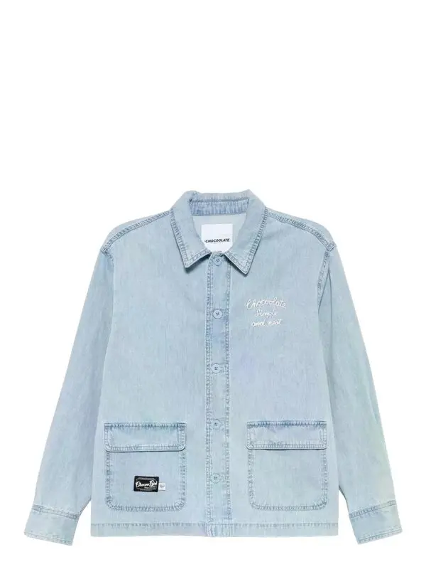 CHOCOOLATE Logo-embroidered Shirt - Blue