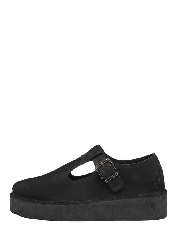 Clarks Trek Wedge T-bar - Black Suede