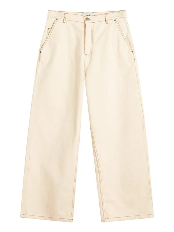 Ami Wide Fit Jeans - White Cream