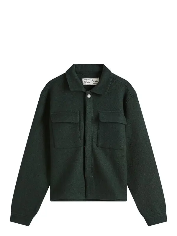 ABOUT:BLANK Wool Overshirt Presented By - Epsom Green