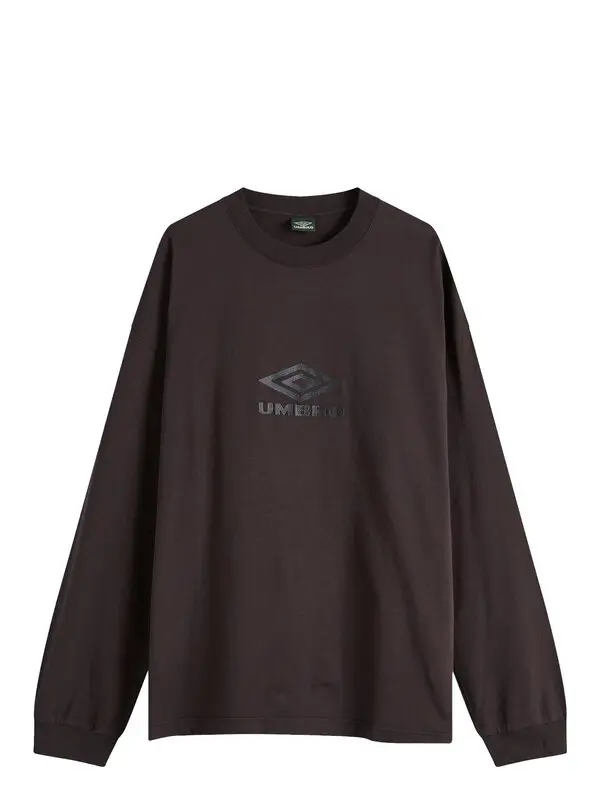 UMBRO BY SLAM JAM Og Logo Long Sleeve T-shirt - Washed Black