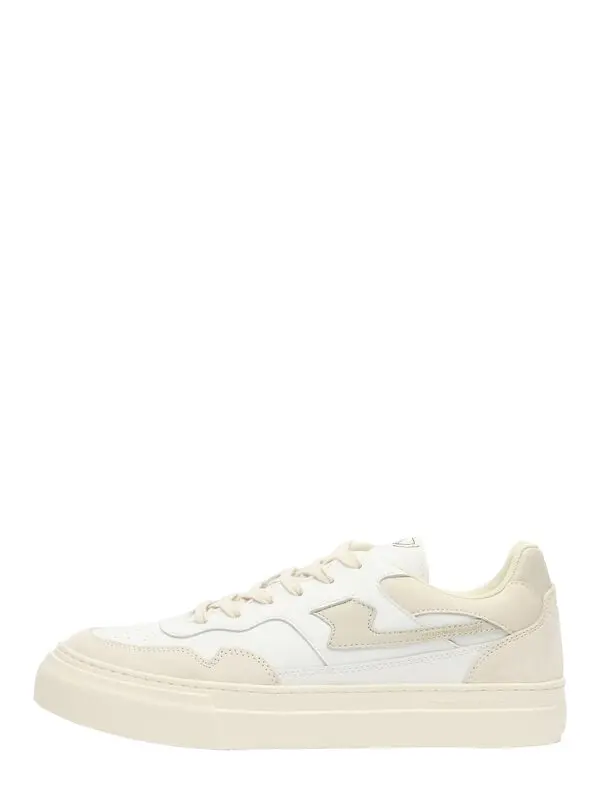 S.W.C STEPNEY WORKERS CLUB Pearl S-strike Leather Sneakers - Spring White