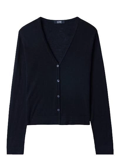 Gobi Cashmere Lightweight Cardigan - Black