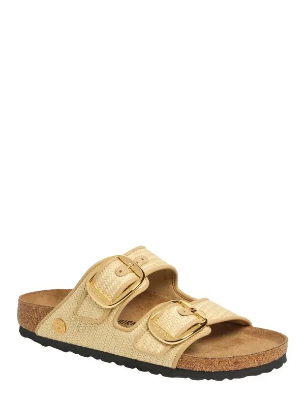 BIRKENSTOCK Arizona Big Buckle Slide Sandal - Beige