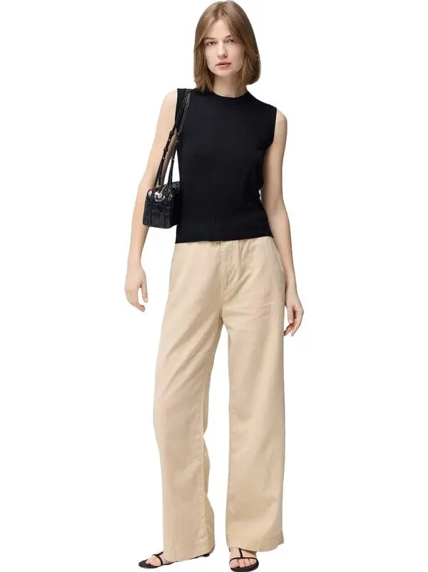 Gobi Cashmere Sleeveless Silk Cashmere Knit Top - Black