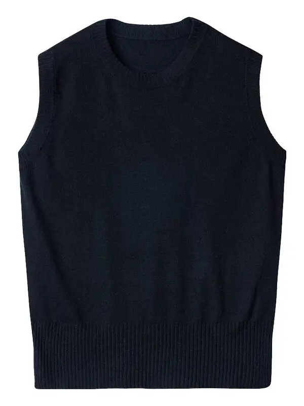 Gobi Cashmere Sleeveless Silk Cashmere Knit Top - Black