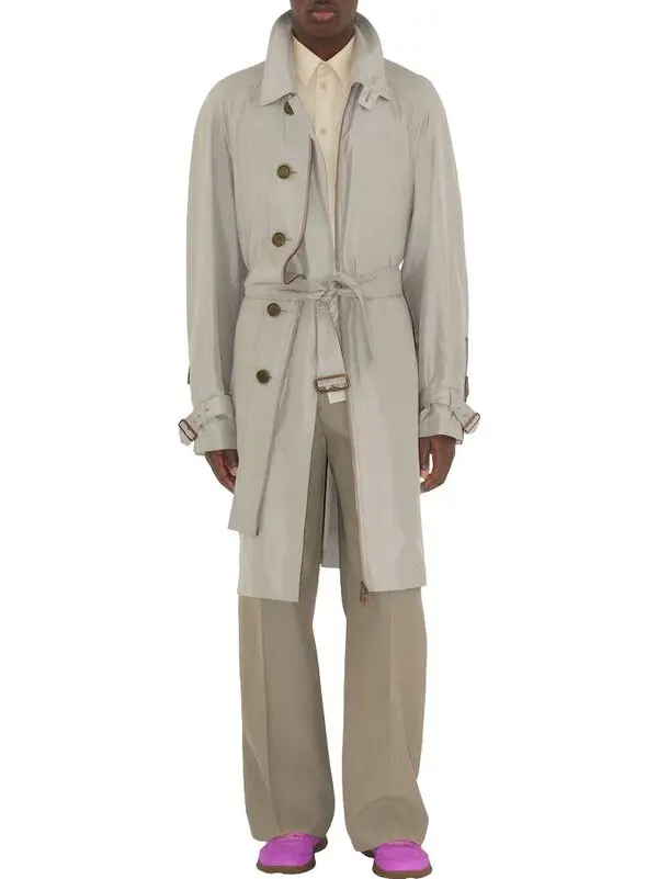 Burberry Long Silk Car Coat - Castle