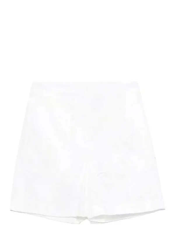 BOSS Floral-lace Shorts - White