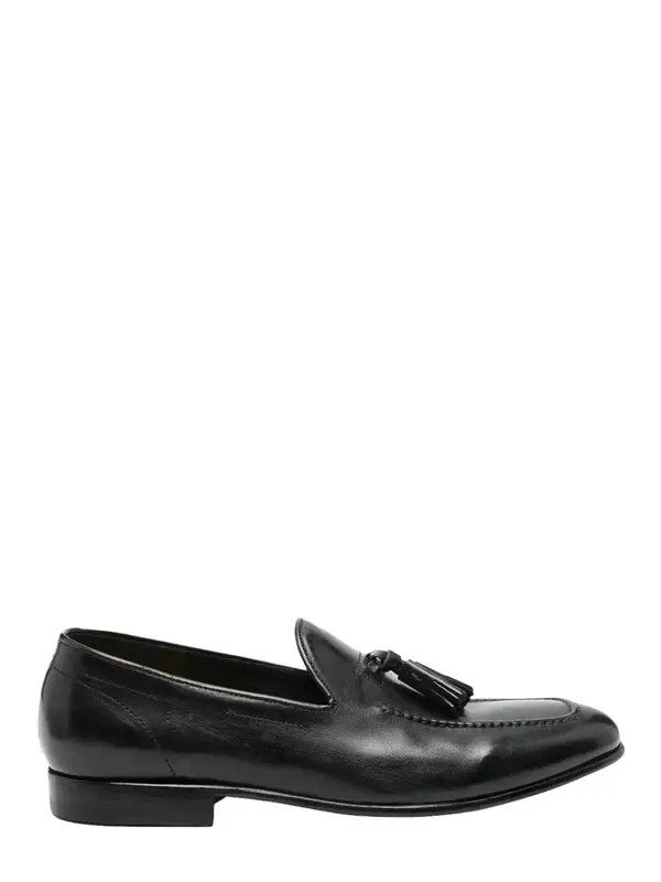 GREEN GEORGE Leather Loafers - Black