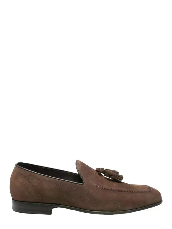 GREEN GEORGE Suede Loafers - Brown
