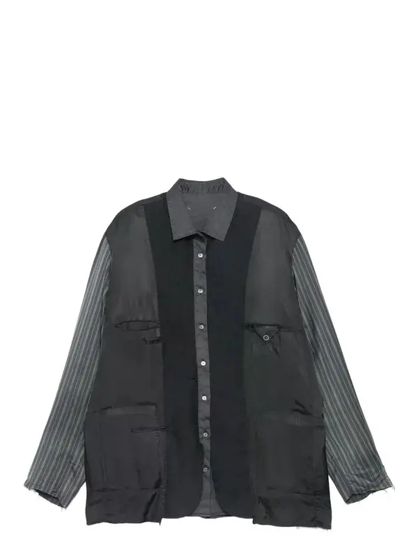 MAISON MARGIELA Contrast-sleeves Jacket - Blue