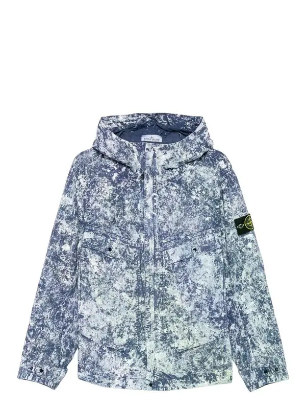 Stone Island Compass-motif Jacket - Blue