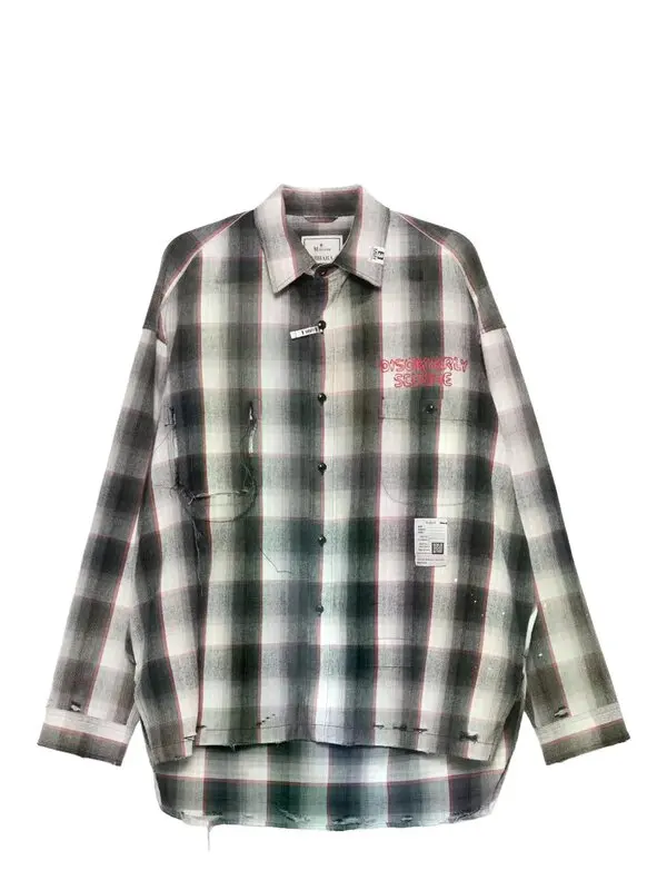 Mihara Yasuhiro Checked Shirt - Grey