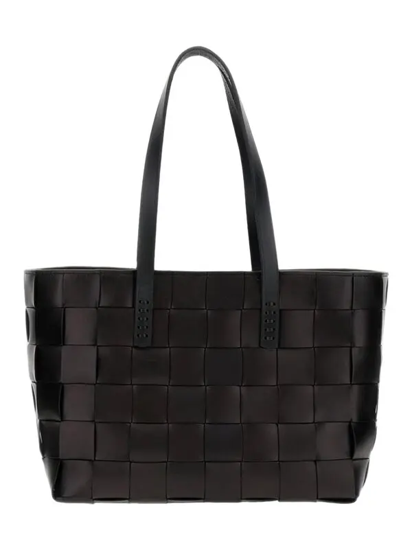 Dragon Diffusion Japan Woven Calfskin Leather Handbag - Black