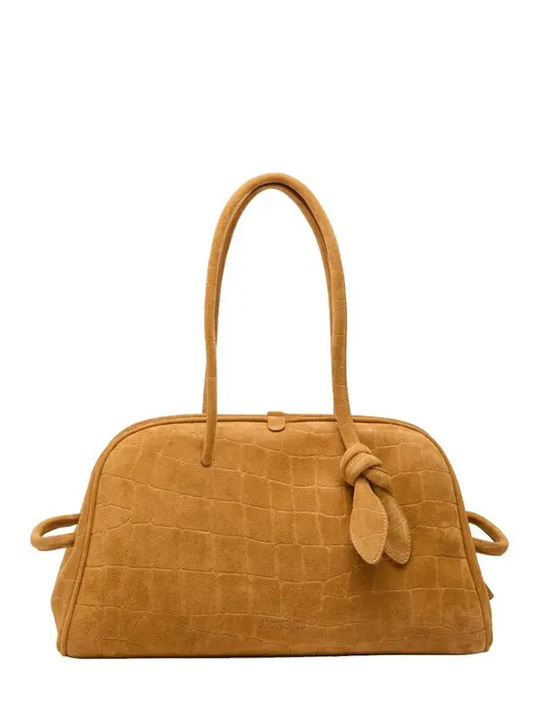 Jacquemus - Jacquemus Le Turismo Crocodile-Effect Suede Shoulder Bag
