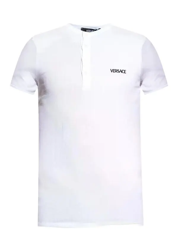 Versace Embroidered Logo Undershirt - White