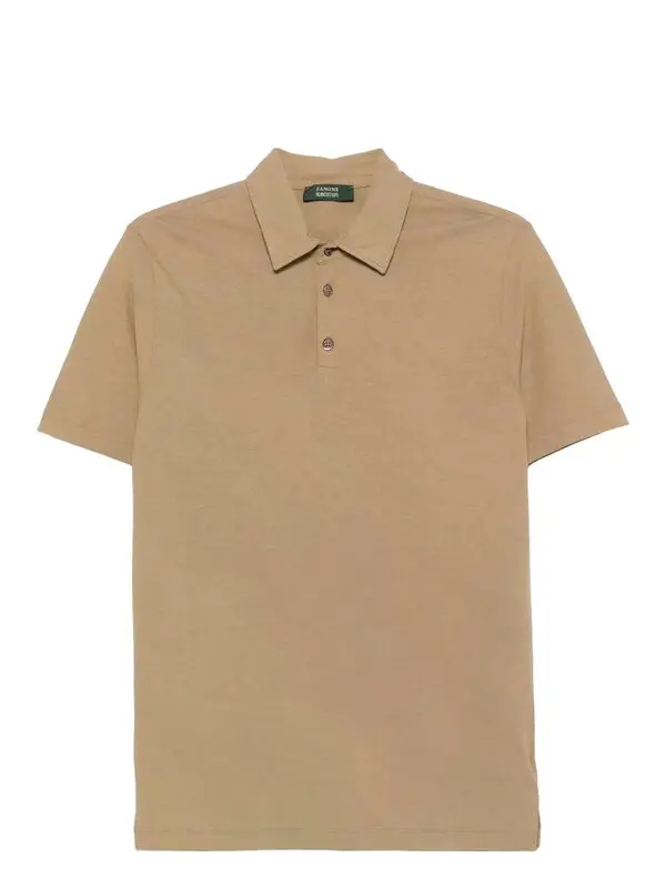 ZANONE Cotton Polo Shirt - Neutrals