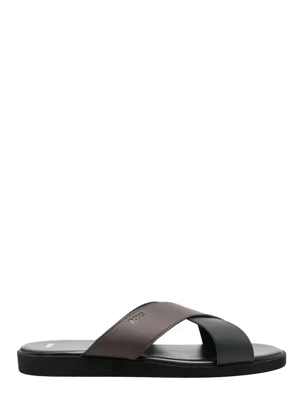 BOSS Logo-deed Slides - Black