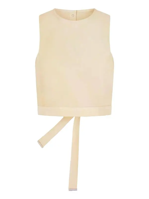 Rabanne Sleeveless Crop Top - Neutrals