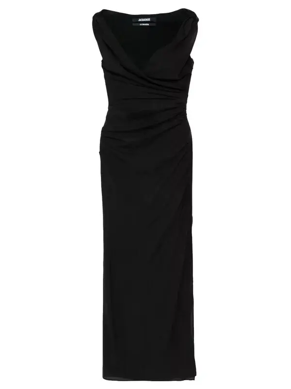 Jacquemus La Robe Rita Longue Gown - Black