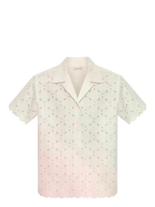 Moncler Broderie-anglaise Shirt - White