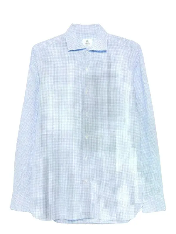LUIGI BORRELLI Vichy Shirt - Blue
