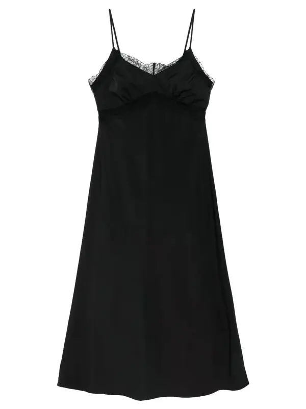 Vivetta Lace-trim Midi Dress - Black
