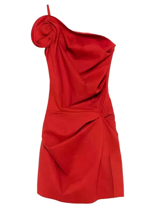 Magda Butrym One-shoulder Ruched Mini Dress - Red