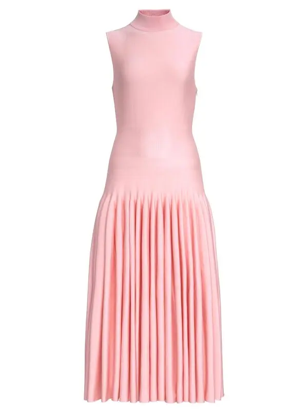 Alaïa Drop-waist Knit Midi Dress - Pink