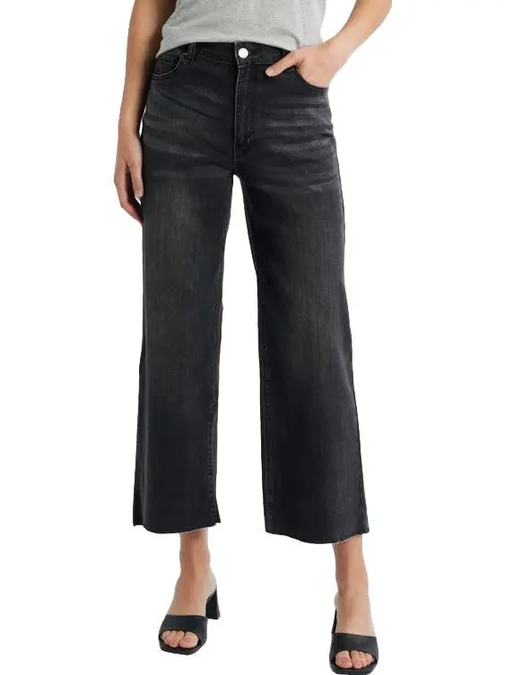APNY Crop Wide Leg Jeans - Black