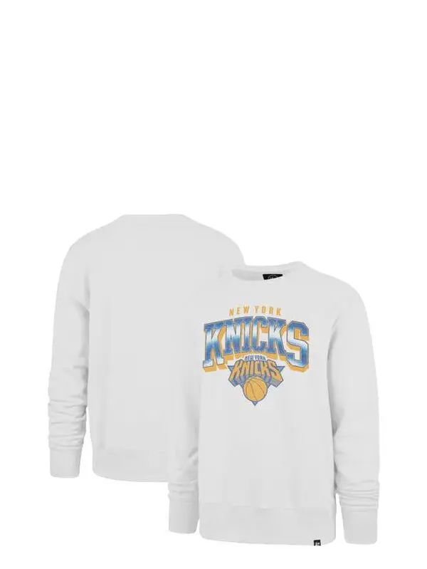 '47 New York Knicks Spotlight Headline Pullover Sweatshirt - Cream